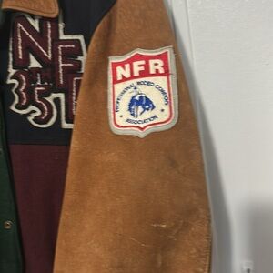 Jackets & Coats | Vintage 1993 Nfr Color Block Jacket Made In Usa Size ...